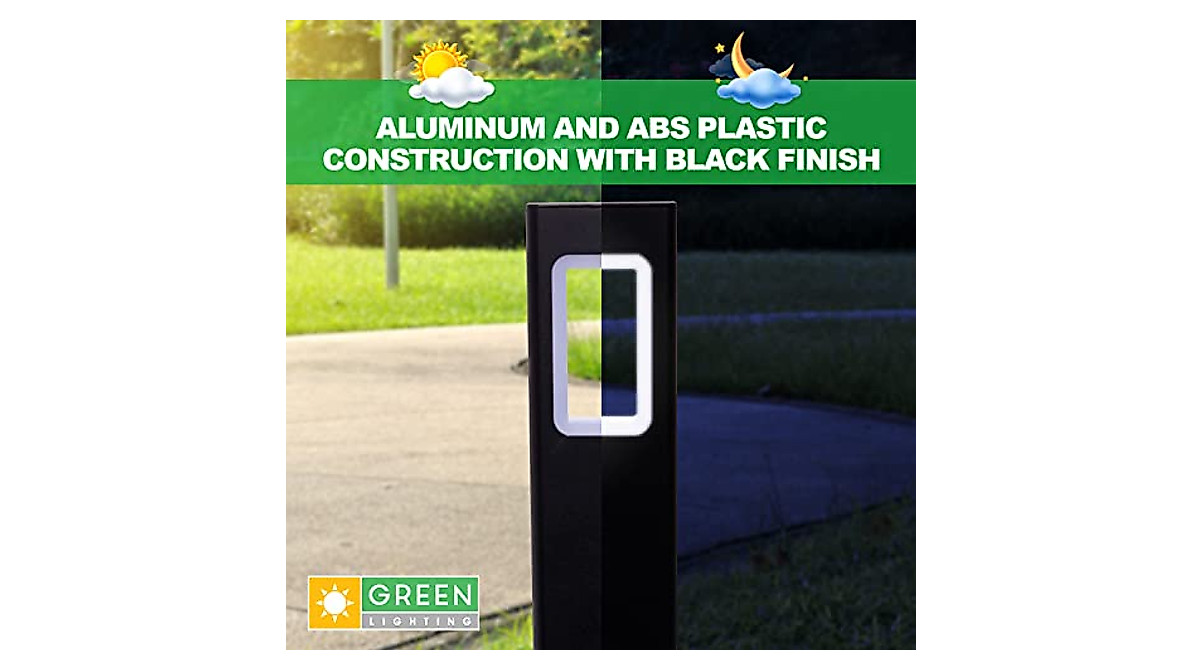 Modern Black Bollard Path Lights - 4 Pack for Stylish Outdoors