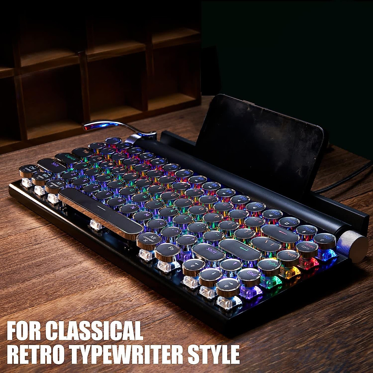 7KEYS Wireless Typewriter Keyboard with Bluetooth Retro Style