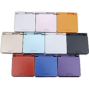 Full Housing Shell Cover for Gameboy Advance SP GBA SP with Screen Lens Tools Replacement (Silver)