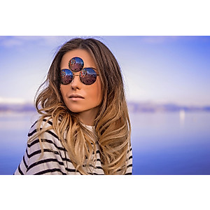 Trippy Lights Third Eye Sunglasses, Emerald Green with Pink Reflective Lens