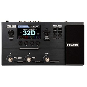 NUX MG-30 Guitar Multi-Effects Pedal Guitar/Bass/Acoustic Amp Modeling Processor, IR Loader, White-Box Algorithm, EFX Routing, 4'' Color LCD, NMP-2 Footswitch Included