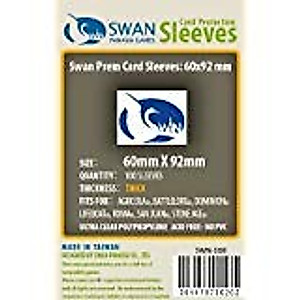 Swan Premium Card Sleeves (60x92mm) - 100 Pack, Thick Sleeves - Stone Age