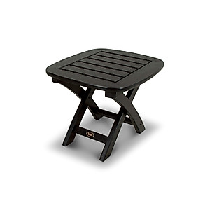Trex Outdoor Furniture Yacht Club Side Table, 21-Inch by 18-Inch, Charcoal Black