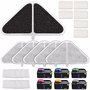 6 Pack Cat Water Fountain Filter Replacement 【Filter&Sponge&Filter Bag】 for SIBAYS 5 Layers Filtration System 230oz/7L Pet Water Fountains,Coconut Shell Activated Carbon and PP Cotton