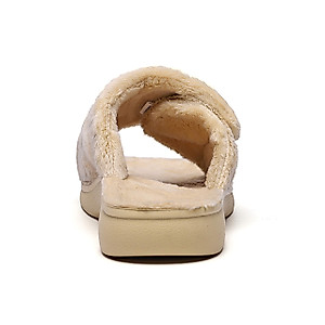 SOLLBEAM Women's Plantar Fasciitis Fuzzy House Orthopedic Adjustable Slippers With Arch Support Orthotic Heel Cup Sandals For Ladies