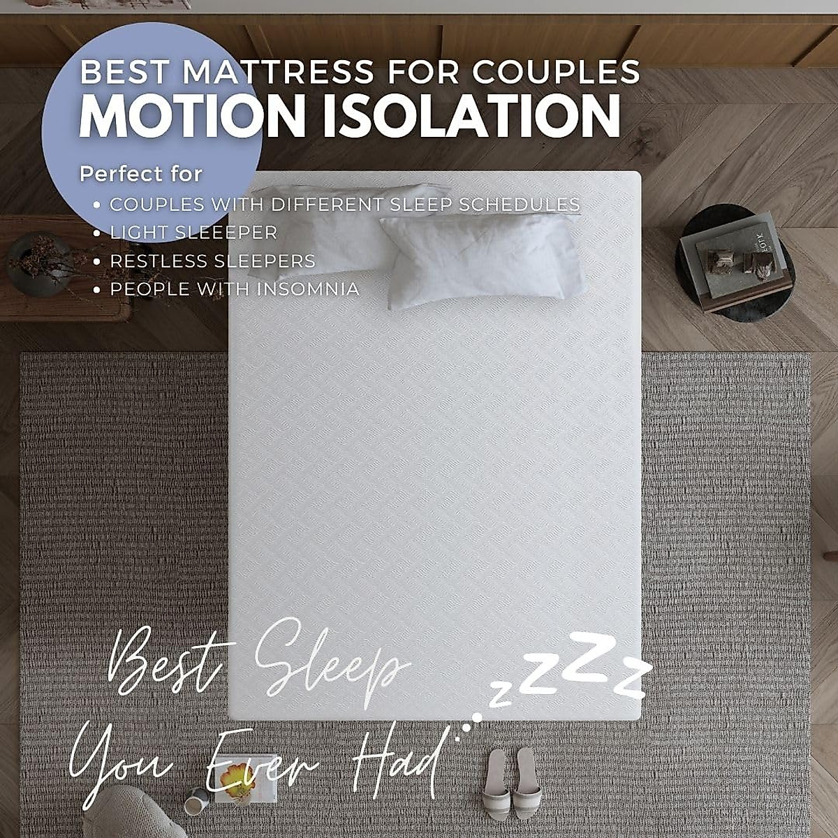 L’Baiet 10” Gel Memory Foam Mattress, Queen Size/Bed in a Box/Medium Firm/Breathable Cooling-Gel Comfort Technology/Pressure Relief/Comfy Support/Soft Fabric Cover/CertiPUR-US Certified