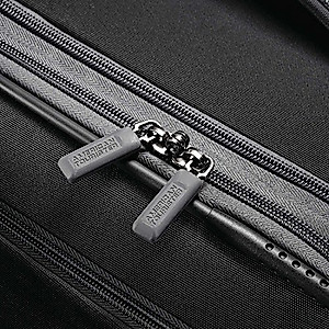 American Tourister 4 Kix Expandable Softside Luggage with Spinner Wheels, Black/Grey, Carry-On 21-Inch