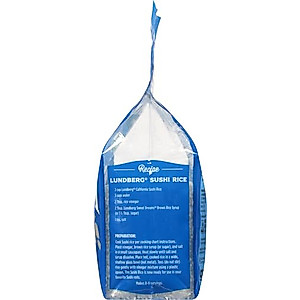 Lundberg Organic California Sushi Rice - Short Grain Rice, White Japanese-Style Sticky Rice for Perfect Sushi Rolls, Rice Bowls, and Mochi, White Rice Grown in California, 32 Oz