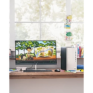 HP Pavilion Desktop PC, AMD Ryzen 3 5300G, 4 GB RAM, 256 GB SSD, Windows 11 Home, Wi-Fi 5 & Bluetooth Connectivity, 9 USB Ports, Wired Mouse and Keyboard Combo, Pre-Built Tower (TP01-2032, 2021)