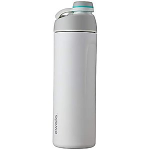 Owala Twist Insulated Stainless Steel Water Bottle for Sports and Travel, BPA-Free, 24-Ounce, Shy Marshmallow