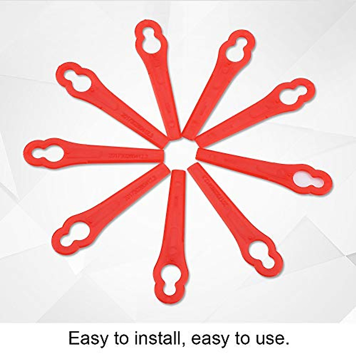 100Pcs Mower Cutter Blade Plastic Machine Trimming Blades Motor Brush Trimmer Parts Kit for FRT18A FRT18A1 Art 46155 FRT20A1 Accessories