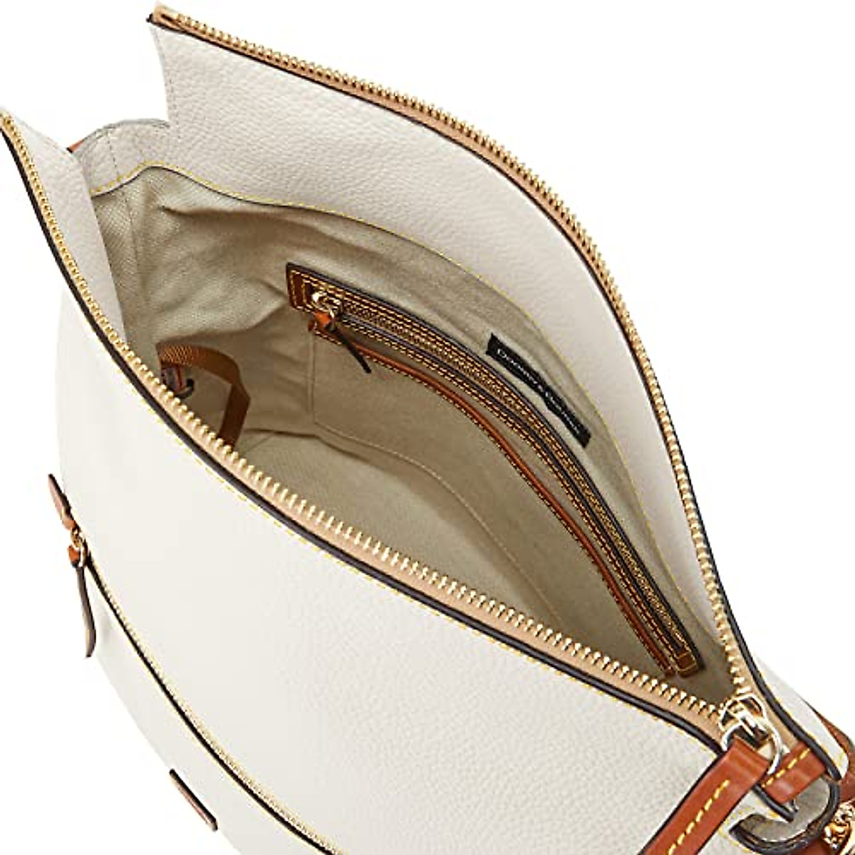 Dooney & Bourke Handbag, Pebble Grain Large Sac Shoulder Bag - White