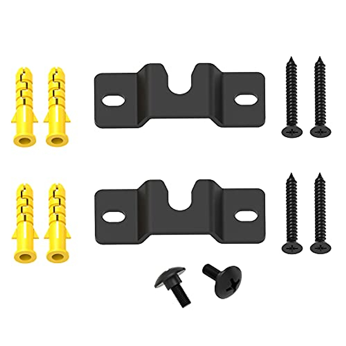 JINGer Sound Bar Wall Mount Brackets for VIZIO Sound BarSoundbar Mounting Bracket for VIZIO SoundBar SB3851C0SB3630E6SB3621nF8MSB4551D5 Speaker with Wall Mount Screws Black