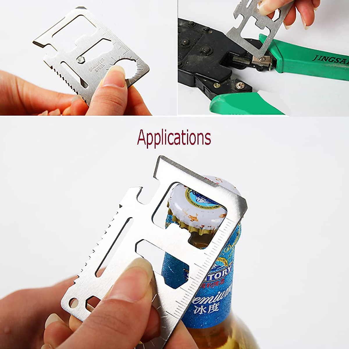 FASPLORE Survival Multi-tool Card and Snowflake Tool Camping Tool EDC Kit Hunting Fishing Hiking Gear