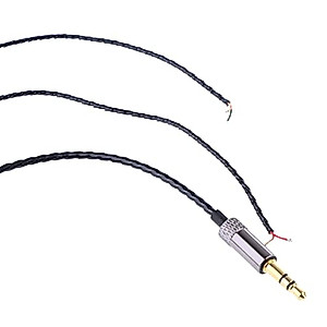 3.5mm Replacement Repair DIY Cable Cord Line Lead Wire in-Ear Headphones Earphones Black and Gray