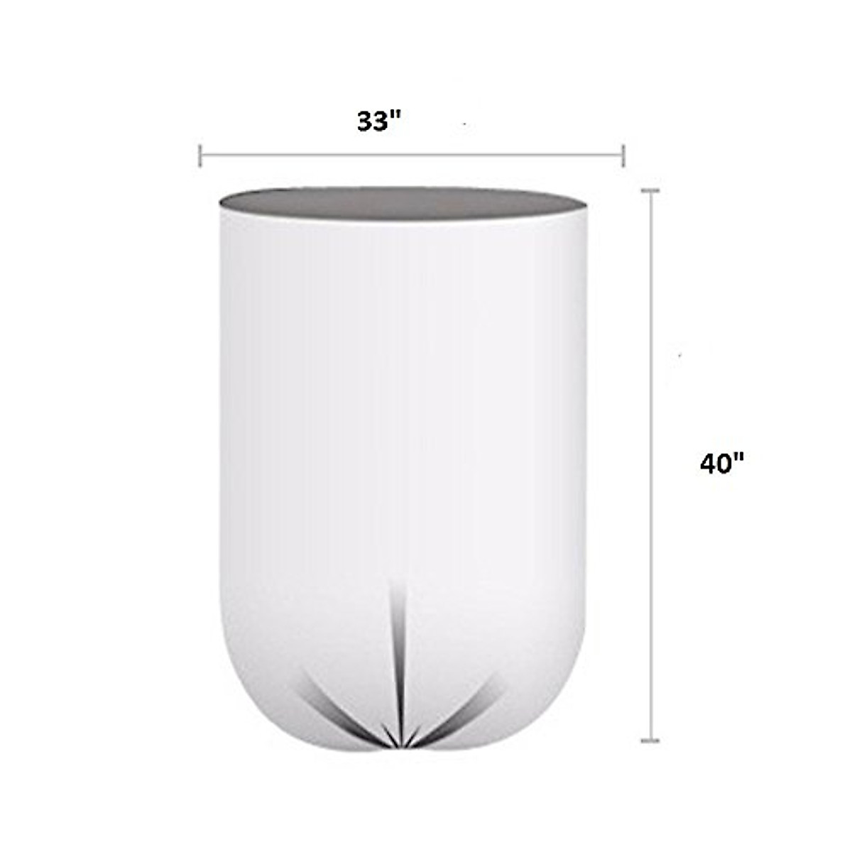 Durable 33"x 40", 13MIC Thickness, HD Trash Bag Waste Can Coreless Liners Fit Compatible For RUBBERMAID Brute Trash Can 32 Gallon 28" x 22"