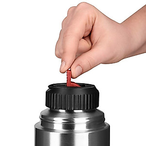 Emsa 1.0 L Vacuum Flask Senator 33.8oz. from Stainless Steel, 1,000 ml, Silver