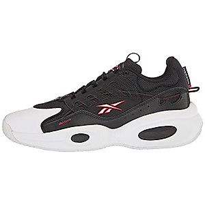 Reebok Unisex Solution Mid Basketball Shoe, Black/White/Vector Red, 11 US Men