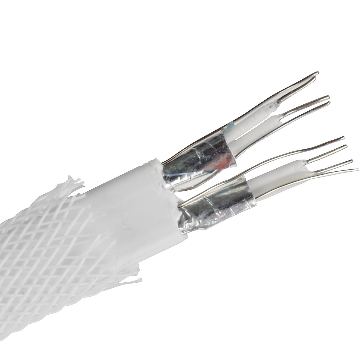 SilverStone Technology CP08W 90 Degree SATA 3 Sleeved White Cable with EMI Guard for 6Gb/s 2-Pack, SST-CP08W-USA-2PACK