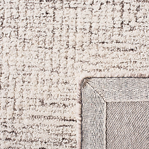 SAFAVIEH Abstract Collection Runner Rug - 2'3" x 12', Ivory & Grey, Handmade Wool, Ideal for High Traffic Areas in Living Room, Bedroom (ABT349F)