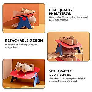 DOITOOL Shelf Bracket Shelf Bracket 2pcs Shoe Slots Rack Organizer Adjustable Shoe Stacker Space Saver Shoe Rack Holder for Closet Organization Holder Shoe Storage Rack Shoe Storage Rack