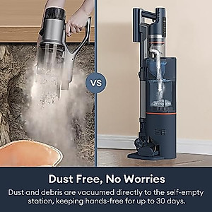 Ultenic FS1 Cordless Vacuum Cleaner with All-Around Station, 30Kpa Powerful Stick Vacuum, Max 60 Mins Runtime, Self Emptying with 3L Dust Bag, Vacuum Cleaners for Home, Hardwood Floors Carpet Pet Hair
