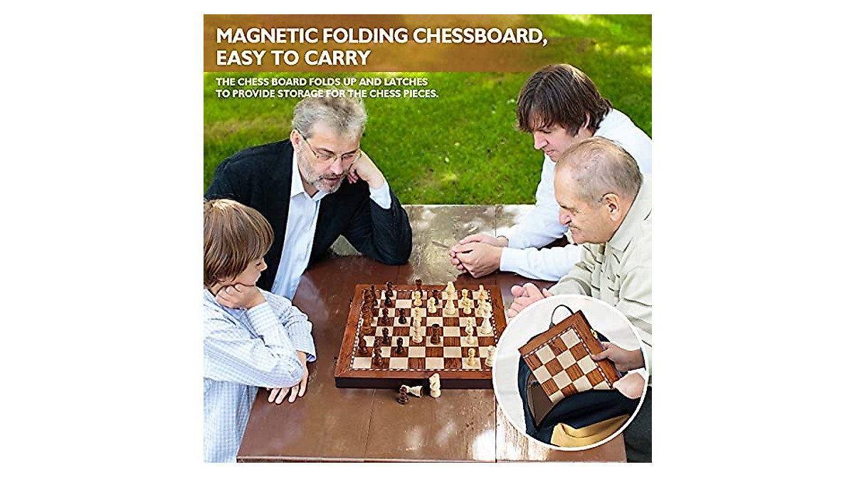 Peradix Magnetic Wooden Chess Set | Foldable for All Ages