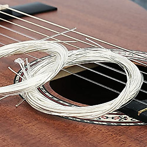 TUOREN 5 Sets of 6 String Guitar Strings Replacement Nylon String for Classical Guitar (3 Clear Nylon and 3 Nylon Core Alloy Winding)