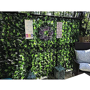 HACSYP Expandable Faux Privacy Fence Artificial Ivy Privacy Fence Screen | Artificial Green Leaf Plant Fence 40X118 Inch Wall Fence Panel | Terrace Garden Wedding Outdoor Decoration
