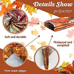 Fluzimir 8x6FT Fall Photo Backdrop for Photography Autumn Forest Scene Thanksgiving Maple Leaves Background Fall Friendsgiving Pumpkin Party Decorations Banner Photo Props