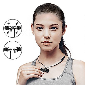 Gilroy Magnetic in-Ear Stereo Headset Earphone Wireless Bluetooth 4.2 Headphone Gift - Silver