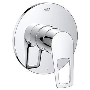 GROHE 19595001 Bauloop Pressure Balance Valve Trim with Cartridge, Starlight Chrome