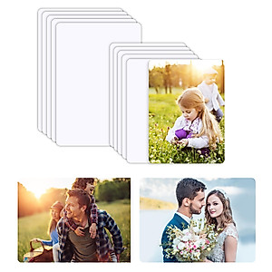 10 Pcs Aluminum Sublimation Photo Blanks, Heat Press Metal Sign Blanks Wall Poster Frame Blank in 2 Size (6x8 inch and 8x10 inch), Sublimation Picture Blanks for Personalized Gifts and Decorations