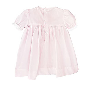 Petit Ami Baby Girls' Fully Smocked Dress with Lace Trim, 9 Months, Pink