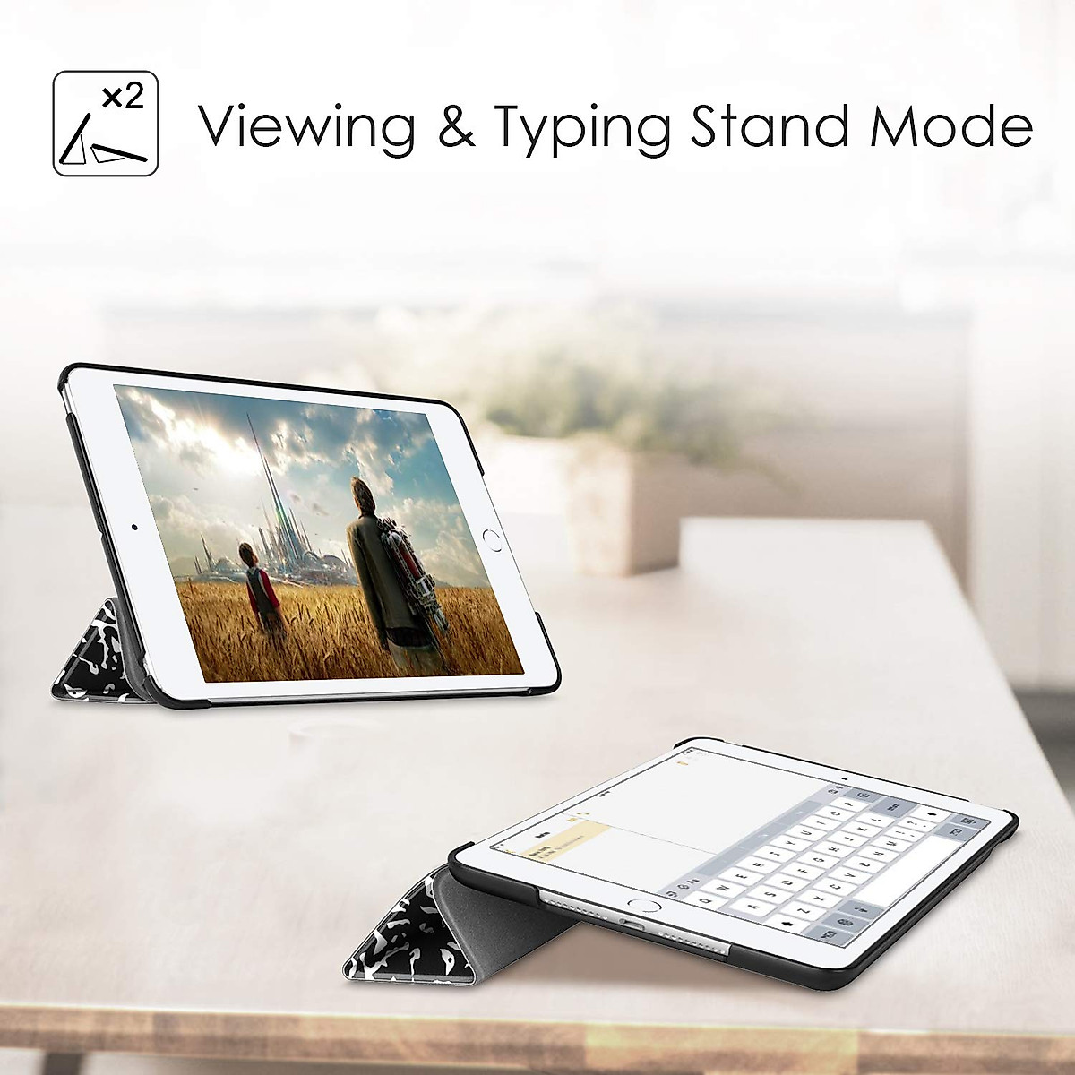 Fintie SlimShell Case for iPad Mini 5 2019 - Lightweight Smart Stand Protective Cover with Auto Sleep/Wake for iPad Mini 5th Generation 7.9" Model, Composition Book Black