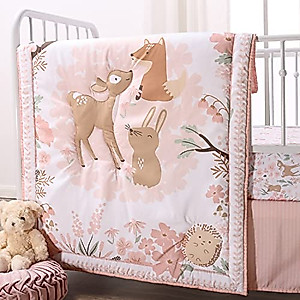 The Peanutshell Crib Bedding Set for Baby Girls, Fairytale Forest, 3 Piece Set