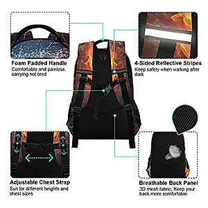 Football Boys Backpack Soccer Ball Elementary School Bookbag Kids Travel Rucksack Laptop Bag