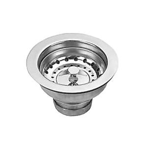 Whitehaus NRNW35B-SS 3-1/2-Inch Basket Strainer with Lift Stopper, Stainless Steel