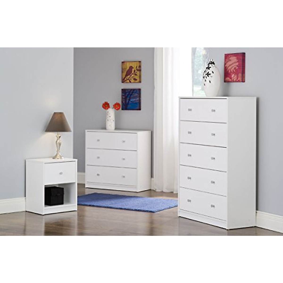 Tvilum Portland 3 Drawer Chest, White