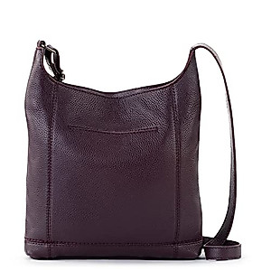 The Sak De Young Crossbody in Leather, Aubergine