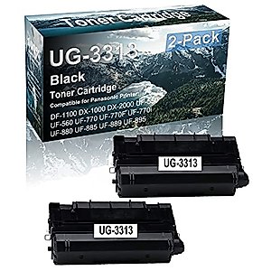 2-Pack Compatible UG3313 | UG-3313 Laser Toner Cartridge High Capacity use for Panasonic UF-880 UF-885 UF-889 UF-895 Printer (Black)