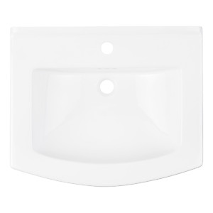 Signature Hardware 953883-1 Pennfield 24" Porcelain Pedestal Bathroom Sink with Overflow and Single Faucet Hole - White