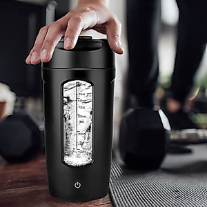 Genteen Blender Bottles, Protein Shaker Bottle for Protein Mixes USB-Rechargeable Powerful Electric Shaker Bottles includes Supplement Storage - BPA Free | 20 oz Cup (Blue)