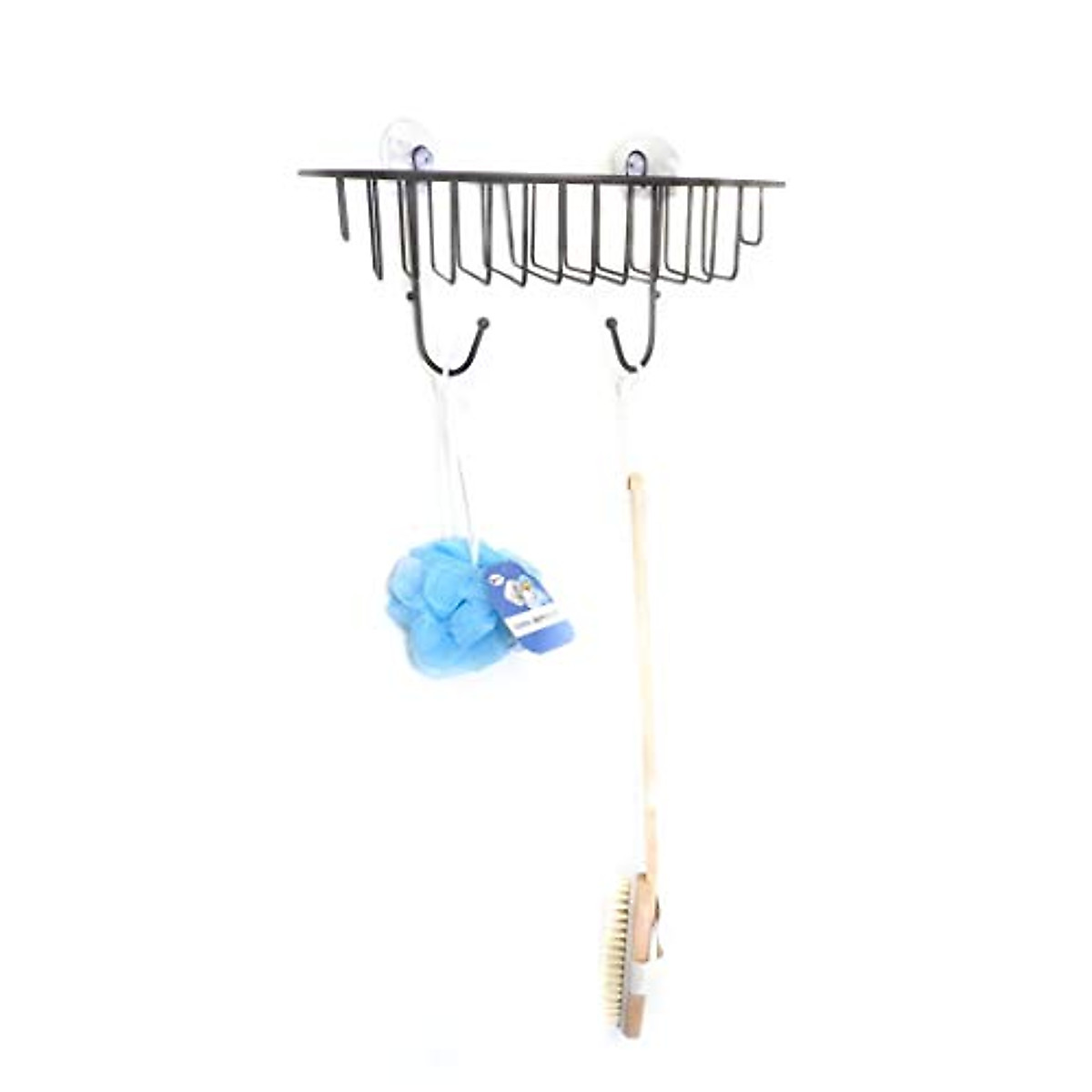 Corner Shower Caddie With Suction Cups Bath Bathroom Corner Shelf Rack Bronze Finish