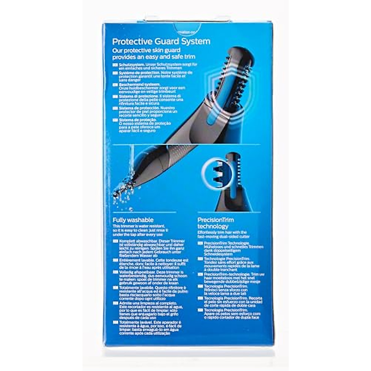 Nose Hair Trimmer, Series 3000 Nose, Ear and Eyebrow Trimmer Showerproof with Protective Guard System, Battery-Operated, No pulling Guaranteed - NT3650/16