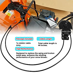 johntruck Rotator Cable Assy for Husqvarna ST224 ST224P ST227P ST230P ST324 ST327 ST330 & Poulan PR241 PR242 PR271 PR300, Replace for 581680302 581680301