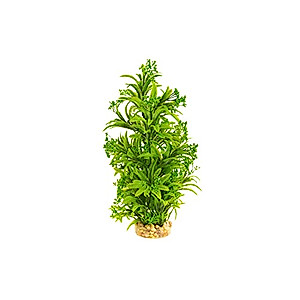 CNZ Aquarium Decor Fish Tank Decoration Ornament Artificial Plastic Plant Green, 11.8-inch