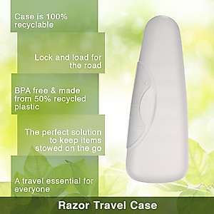 RADIUS - Razor Travel Case, Durable and Dependable, Made with Recycled and Recyclable Materials, Colors May Vary (Pack of 2)