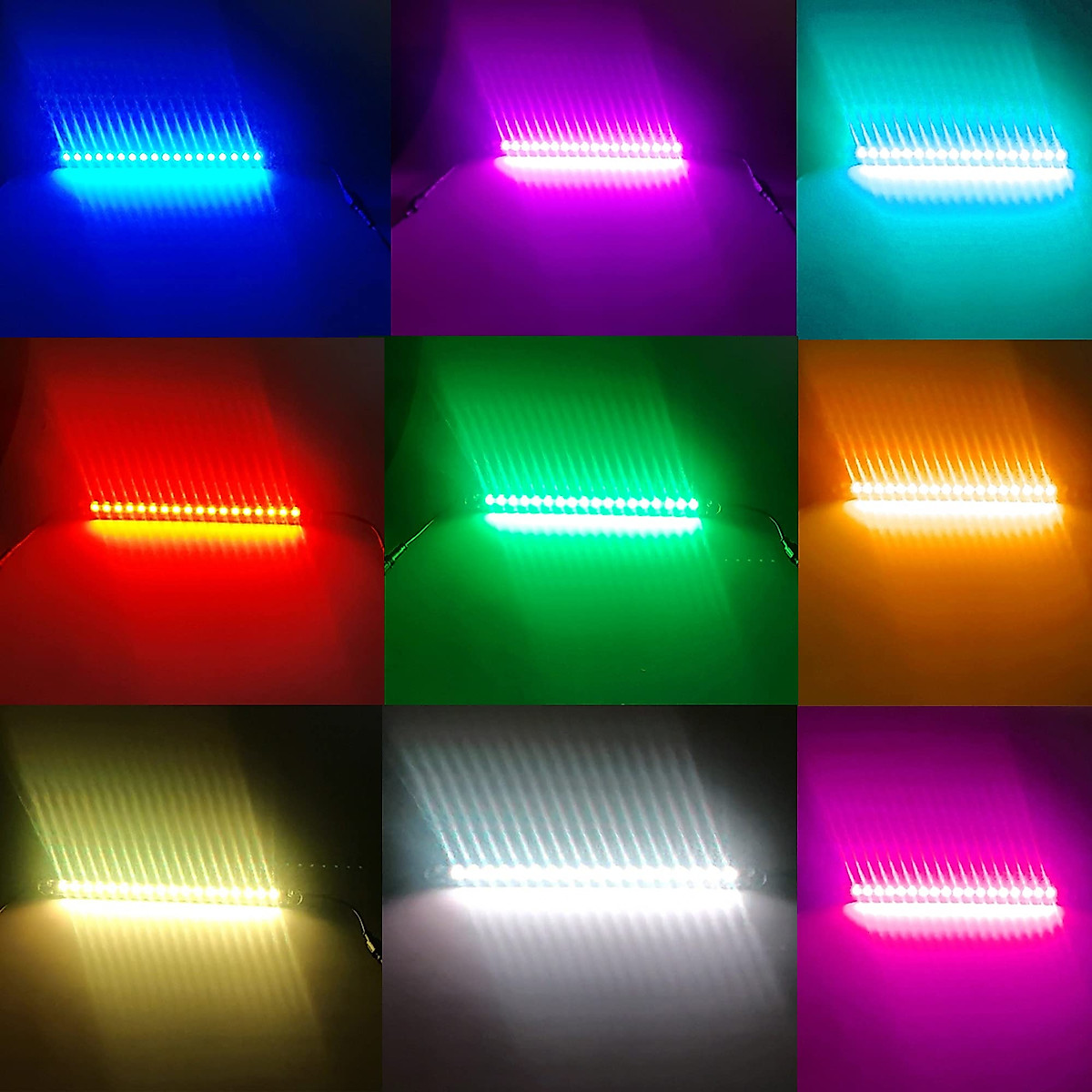 NBWDY 8pcs Led Strip Lights Boat Lights with APP 4-Key RF Remote Control,Waterproof 12V Boat Interior RGB Strip Lights,Boat Deck Lighting,Multi-Color Marine Lights for Boat Sailboat Kayak