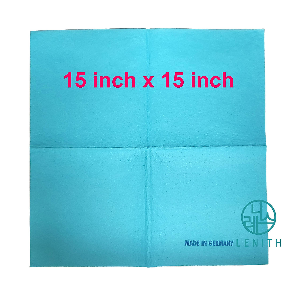 LENITH [15 Packs] German Universal Household Color Dish Cloths (3 Colors, 15ea) Machine Washable Super Absorbent, Drying Eco-Friendly Non-Woven Fabric Kitchen Cleaning Cloth